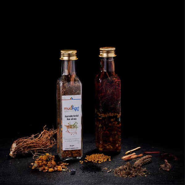Ayurvedic herbal hair & body oil mix – Mudkart